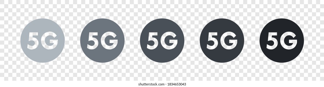 5g Icons Set 5g Logo 5th Stock Vector (Royalty Free) 1834653043 ...