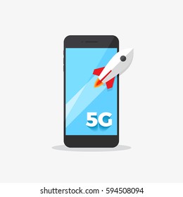 5g Phone Flat Icon Stock Vector (Royalty Free) 594508094 | Shutterstock