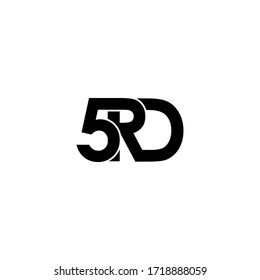 5rd Letter Original Monogram Logo Design Stock Vector (Royalty Free ...
