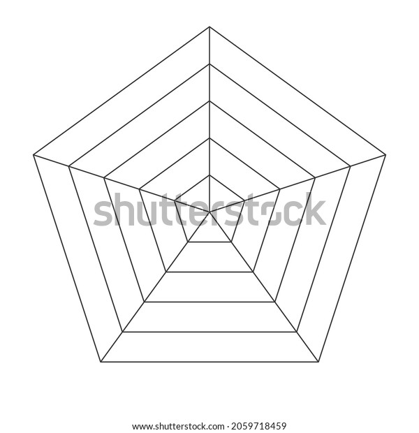 5s Blank Pentagon Radar Chart Template Stock-vektor (royaltyfri ...