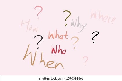 5w 1h Stands Why Where Who Stock Vector (Royalty Free) 1590632935 ...