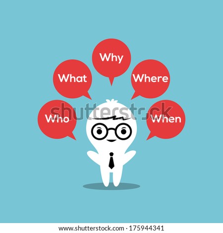 5 W Strategy Who What Where When Stock Vector (Royalty Free) 175944341 ...