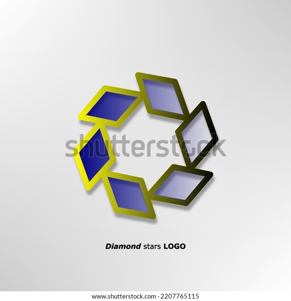 6 Circle Colorful Diamond Logo Design Stock Vector (Royalty Free ...