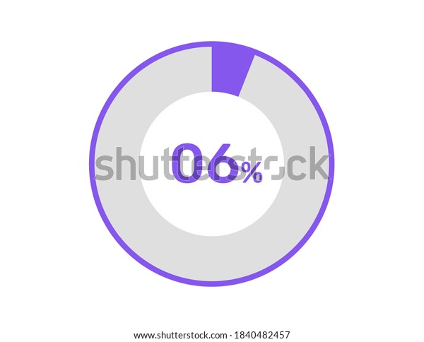 6 Circle Percentage Diagrams 6 Percentage Stock Vector (Royalty Free ...