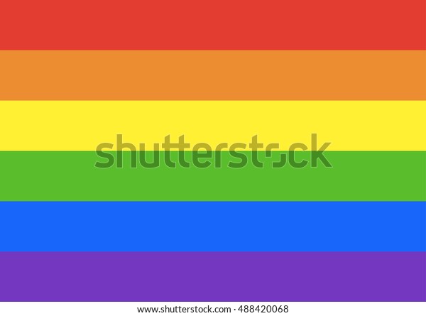 6 Colors Rainbow Lgbt Flag Background Stock Vector (Royalty Free) 488420068