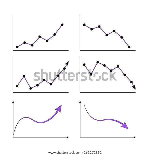 6 Different Line Charts Vector Eps 스톡 벡터(로열티 프리) 261272852 | Shutterstock