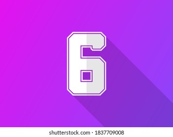 6 Font Number Modern Dynamic Design Stock Vector (Royalty Free ...