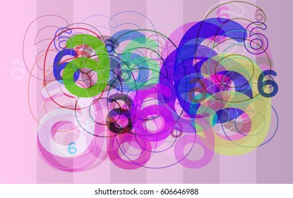 6 Number Design Art Stock Vector (Royalty Free) 606646988 | Shutterstock