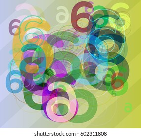 Number 6 Background Template: vetor stock (livre de direitos) 652895614 ...