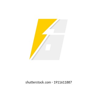 6 Number Logo Vector Font Lightning Stock Vector (Royalty Free ...