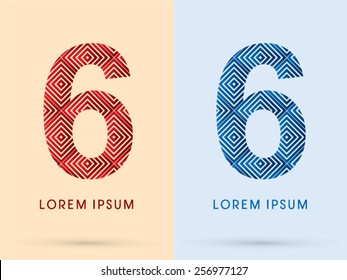 6 Number Luxury Font Designed Using Stock Vector (Royalty Free ...