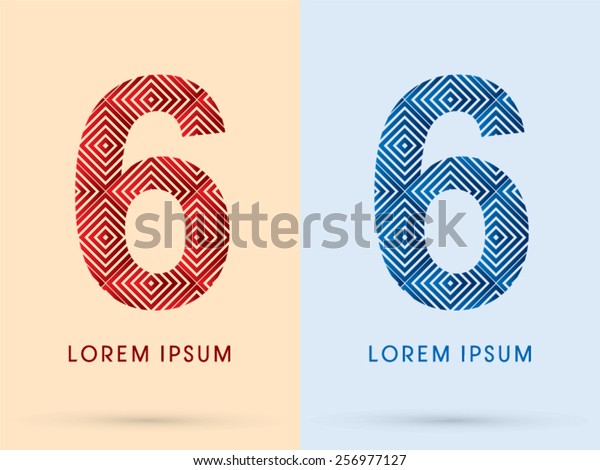 6 Number Luxury Font Designed Using Stock Vector (Royalty Free ...