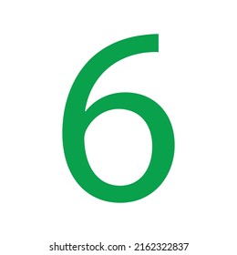 6 Number Simple Clip Art Vector Stock Vector (Royalty Free) 2162322837 ...