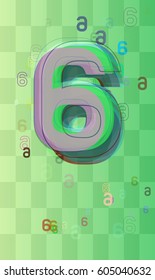 6 Number Template Art Stock Vector (Royalty Free) 605040632 | Shutterstock