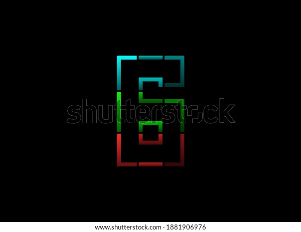 6 Number Vector Outline Stroke Desing Stock Vector (Royalty Free ...