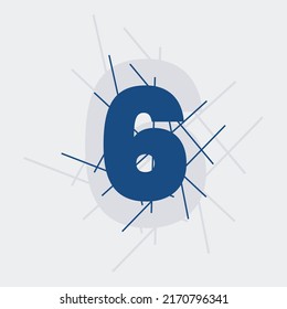 6 Numeric Text Conceptual Logo Vector Stock Vector (Royalty Free ...