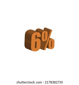 6 Percent 3d Orange Text 6 Stock Vector (Royalty Free) 2178382735 ...
