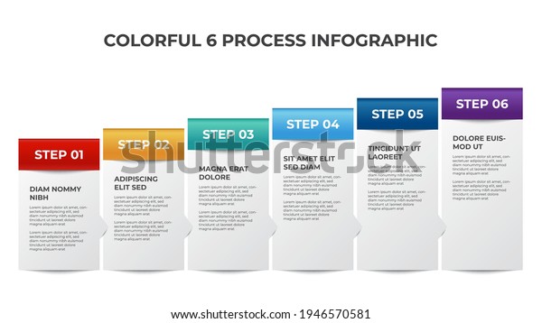 6 Points List Diagram Ascending Block Stock Vector (Royalty Free ...