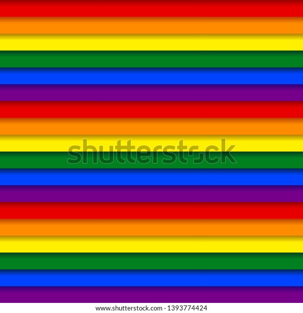 6 Rainbow Colors Horizontal Line Pattern Stock Vector (Royalty Free ...