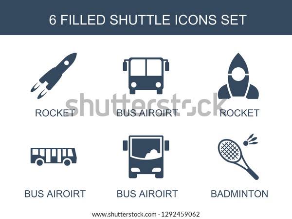 6 Shuttle Icons Trendy Shuttle Icons Stock Vector (Royalty Free ...