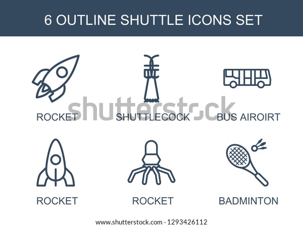 6 Shuttle Icons Trendy Shuttle Icons Stock Vector (Royalty Free ...
