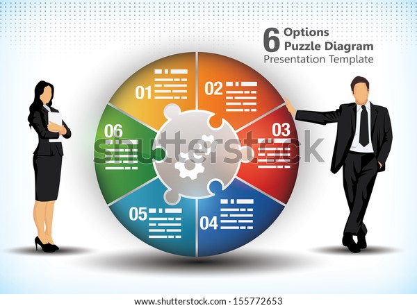 6 Sided Business Wheel Chart Design Stock Vector (Royalty Free) 155772653