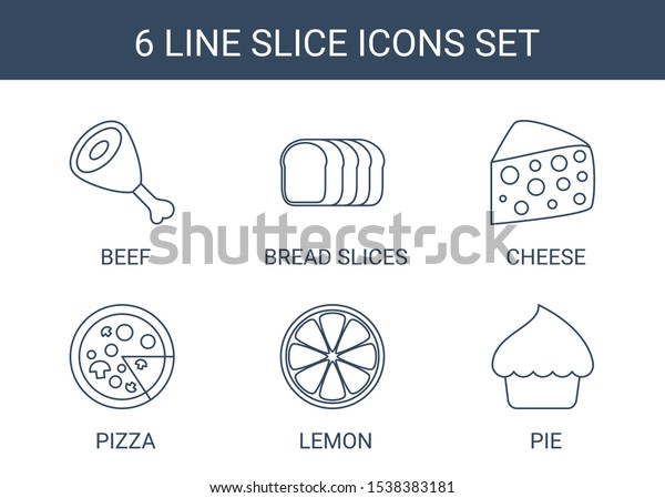 6 Slice Icons Trendy Slice Icons Stock Vector (Royalty Free) 1538383181 ...