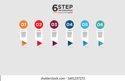 6 Step Infographic Element Business Concept Stock Vector (Royalty Free ...