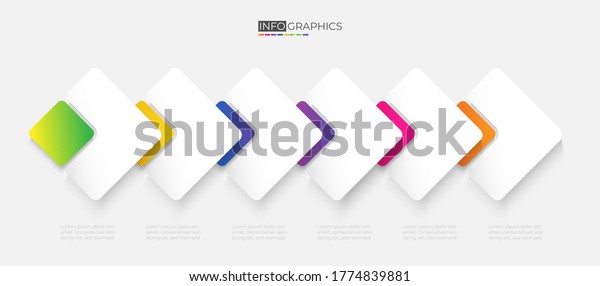 6 Step Partition Color Gradient Chart Stock Vector (Royalty Free ...