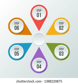 6 Steps Circle Chart Circle Infographic Stock Vector (Royalty Free ...