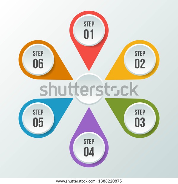 6 Steps Circle Chart Circle Infographic Stock Vector (Royalty Free ...