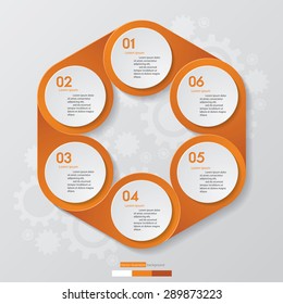 6 Steps Diagram Your Designdesign Clean Stock Vector (Royalty Free ...