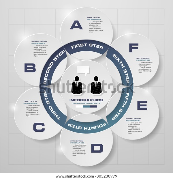 6 Steps Modern Design Infographics Diagram Stock Vector (Royalty Free ...