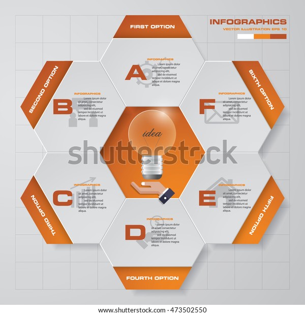 6 Steps Presentation Template Sample Textdata Stock Vector (Royalty ...