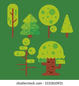 6 Trees Vector Design Icon Stock Vector (Royalty Free) 1531810931 ...