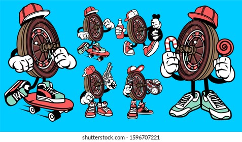 6 Vector Roulette Cartoon Character Stock Vector (Royalty Free ...