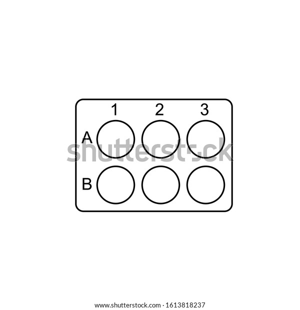 6 Well Plate Outline Icon Clipart 库存矢量图（免版税）1613818237 | Shutterstock