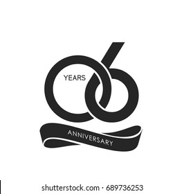 6 Years Anniversary Pictogram Vector Icon Stock Vector (Royalty Free ...