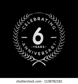 6 Years Design Template 6th Vector Stock Vector (Royalty Free ...