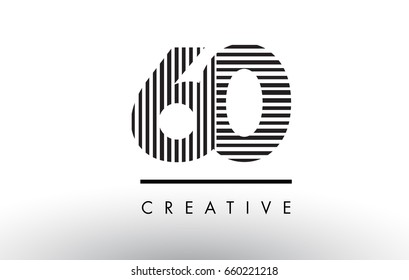 60 Black White Number Logo Design Stock Vector (Royalty Free) 660221218 ...