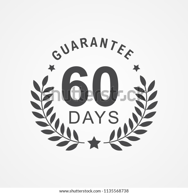 60 Days Guarantee Icon Black Color Stock Vector (Royalty Free) 1135568738