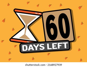 60 Days Left Timer Hourglass Vector Stock Vector (Royalty Free ...