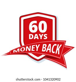 60 Days Money Back Shield Illustration Stock Vector (Royalty Free ...