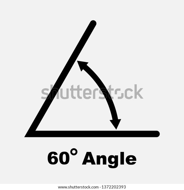60 Degree Angle Icon Isolated Icon Stock Vector (Royalty Free ...