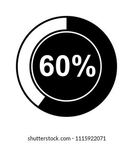 60 Percent Circle Chart Icon Setvector Stock Vector (Royalty Free ...