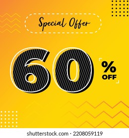 60 Percent Off Design Template Special Stock Vector (Royalty Free ...