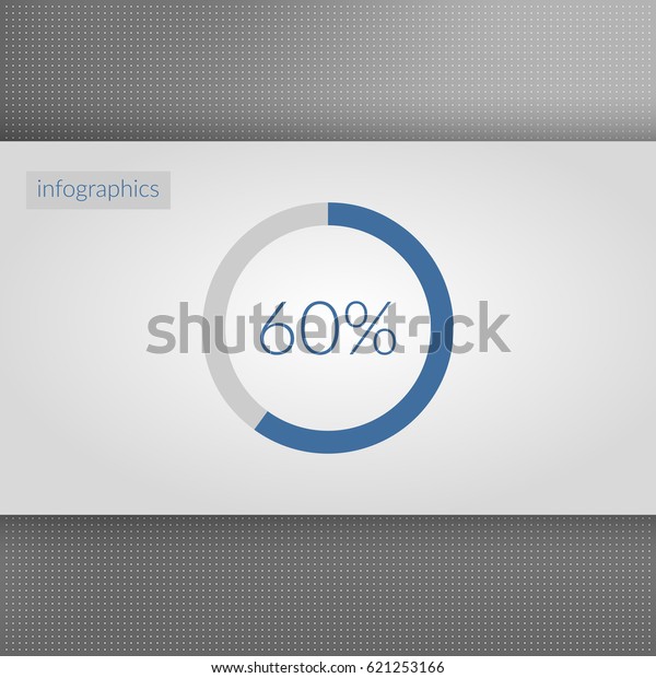60 Percent Pie Chart Symbol Percentage: vetor stock (livre de direitos ...