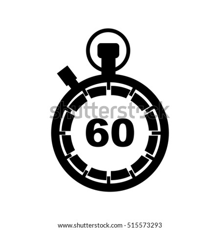 60 Seconds Minutes Stopwatch Icon Clock Stock Vector (Royalty Free ...