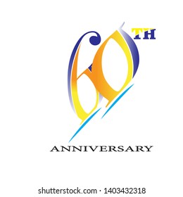 60 Th Anniversary Logo Design Vector Stock Vector (Royalty Free ...
