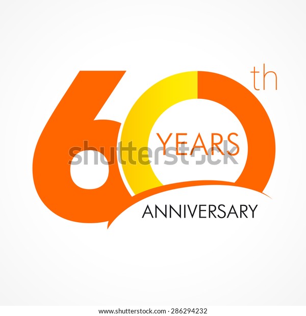 60 Th Anniversary Numbers 60s Years Stock Vector (Royalty Free) 286294232